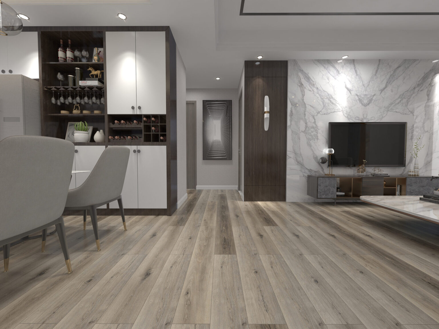 Jungle Gray 6.5mm SPC Flooring – Cabinetry Stock